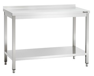 Buy Work table with rear elevation and intermediate shelf | 120x60x (h ...