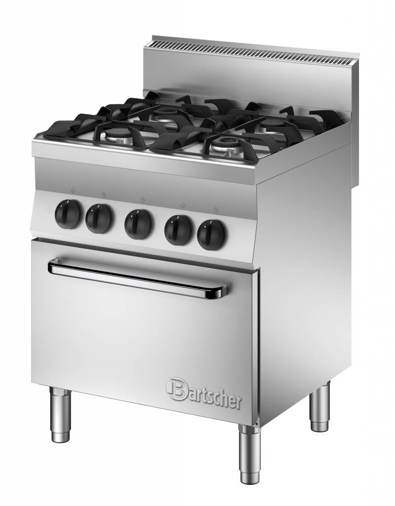 Buy 4-burner gas stove with electric oven 1/1 GN online - HorecaTraders