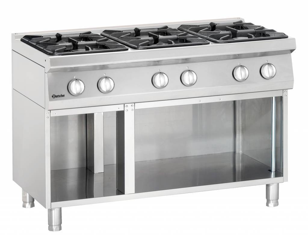 Buy Catering gas stove with substructure | 6 Burners online - HorecaTraders