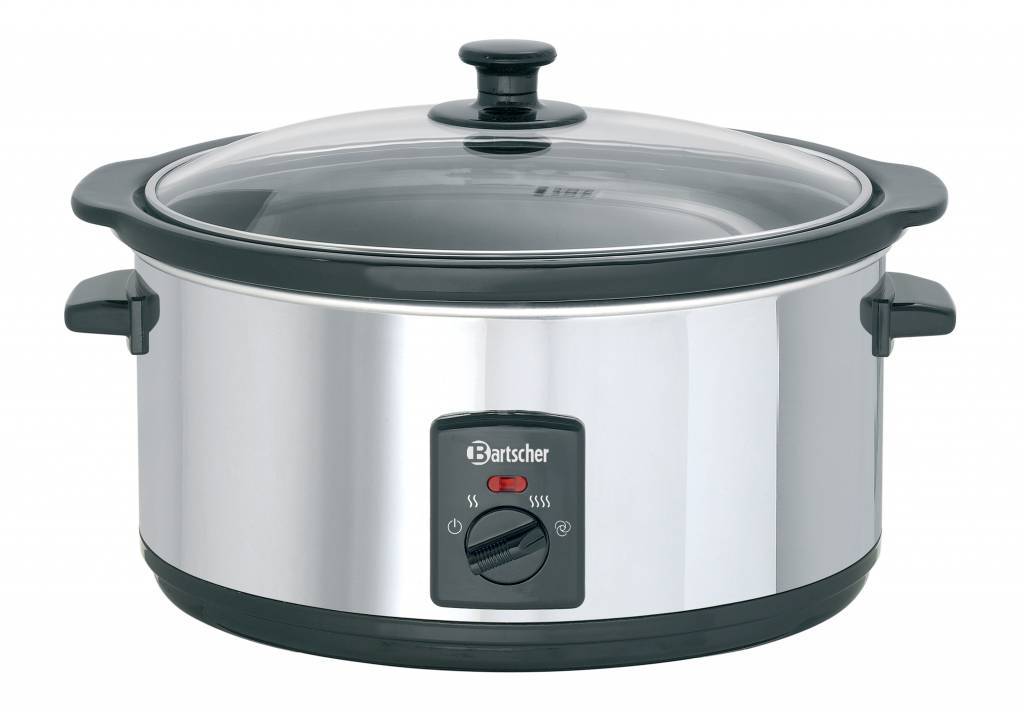 Slowcooker | 6,5L | Aluminuium | 410 x 295 x 240 mm - Horeca Traders