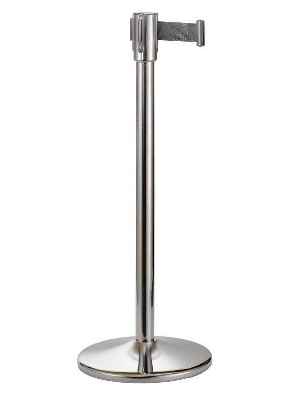Buy Stainless steel barrier post with tension tape - 180 cm online ...