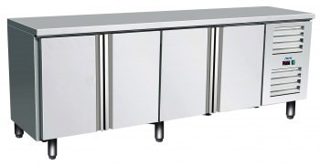 Buy Cooling table stainless steel 4 doors | 223 x 70 x 89/95 cm online ...