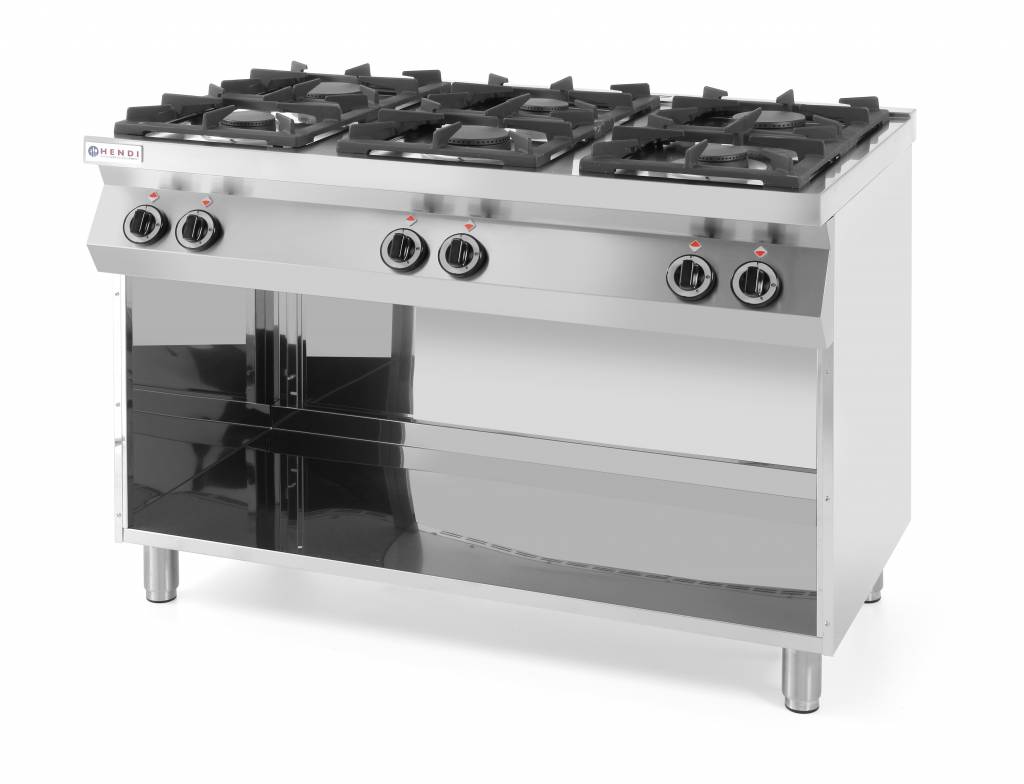 Cuisinière à gaz Kitchen Line 6 feux avec conversion - HorecaTraders ...