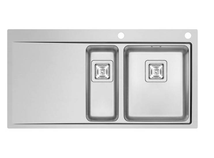 Buy Stainless steel sink table top | Sinks Right | 2x sink 340 x 400 x ...