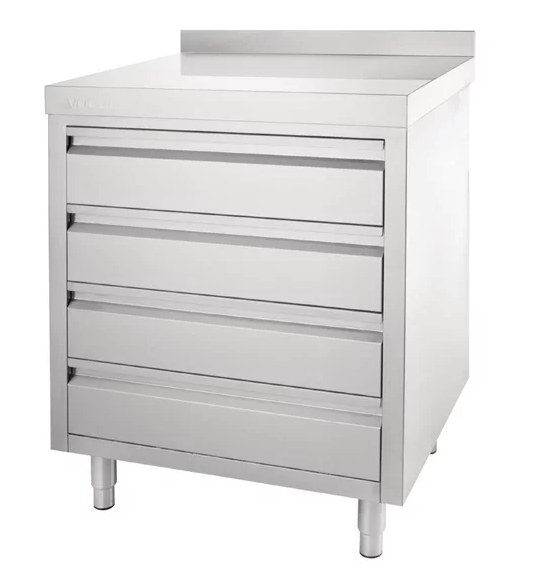 Buy Stainless steel workbench with 4 drawers online - HorecaTraders