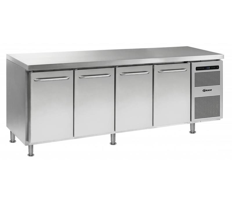 Buy Stainless steel freezer workbench 4 Doors | Grams GASTRO 07 F 2207 ...