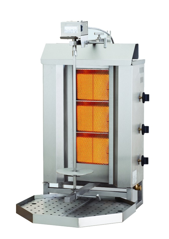 Kebab Grill | Gas Motor Boven | 9,7 kW | 31 kG - Horeca Traders