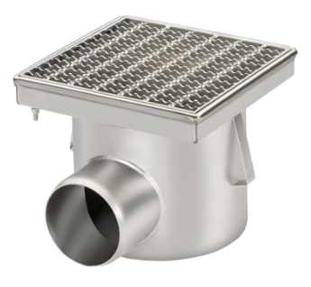 Afvoerput | Industrieel | RVS | 250 x 250 - Horeca Traders