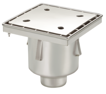 Afvoerput | Industrieel | RVS | 300 x 300 mm - Horeca Traders