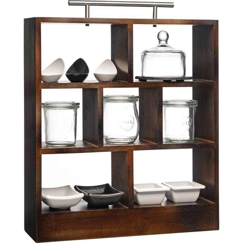 Buy Wooden tea rack | stainless steel online - HorecaTraders