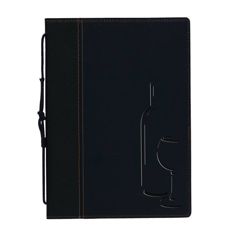 Buy Black Elegant Wine List Folder | 8 Sides online - HorecaTraders