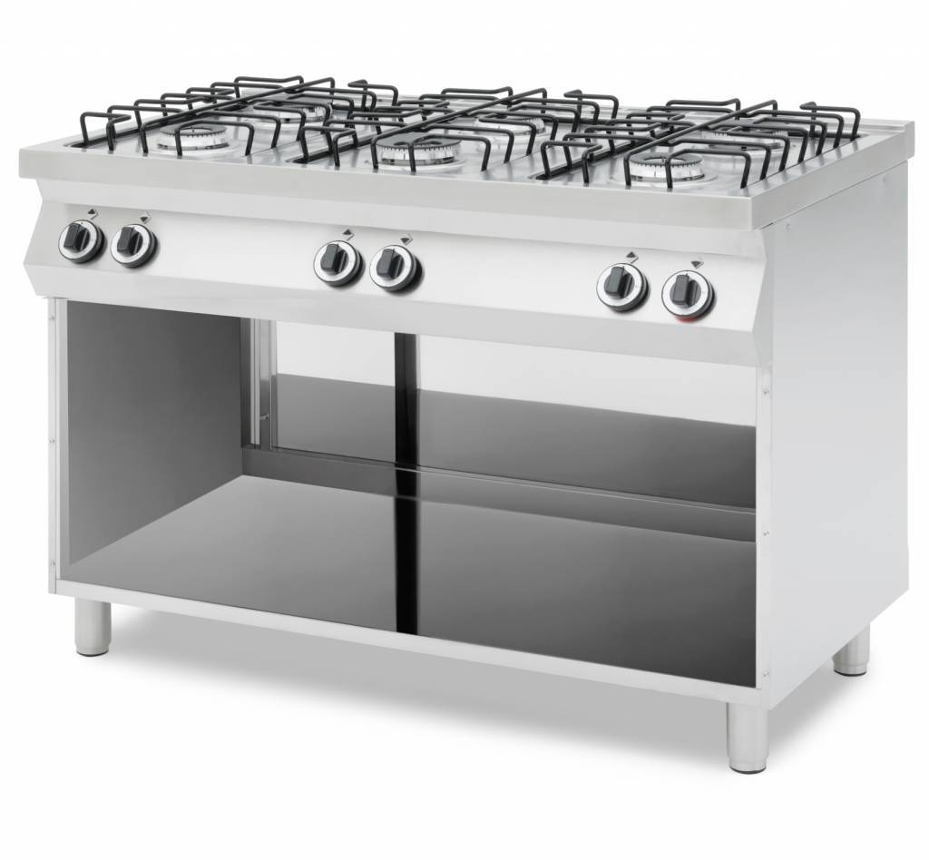 Buy Gas stove with open bottom | 6 burners online - HorecaTraders