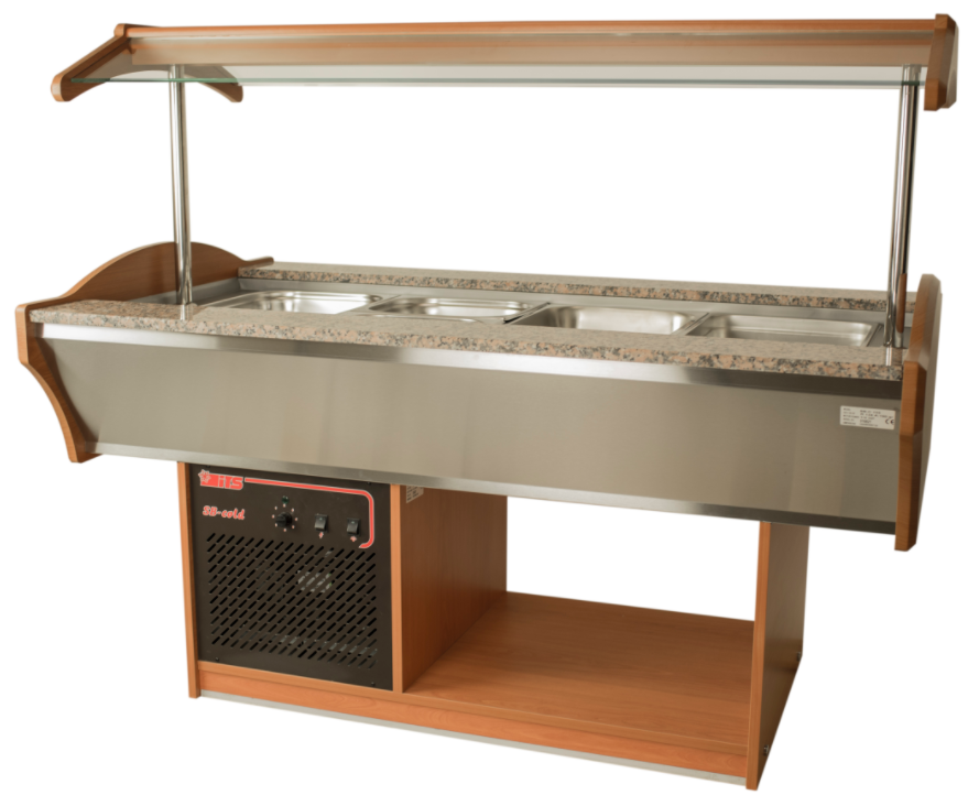 Buy Cooling buffet island model MARYAM walnut online - HorecaTraders