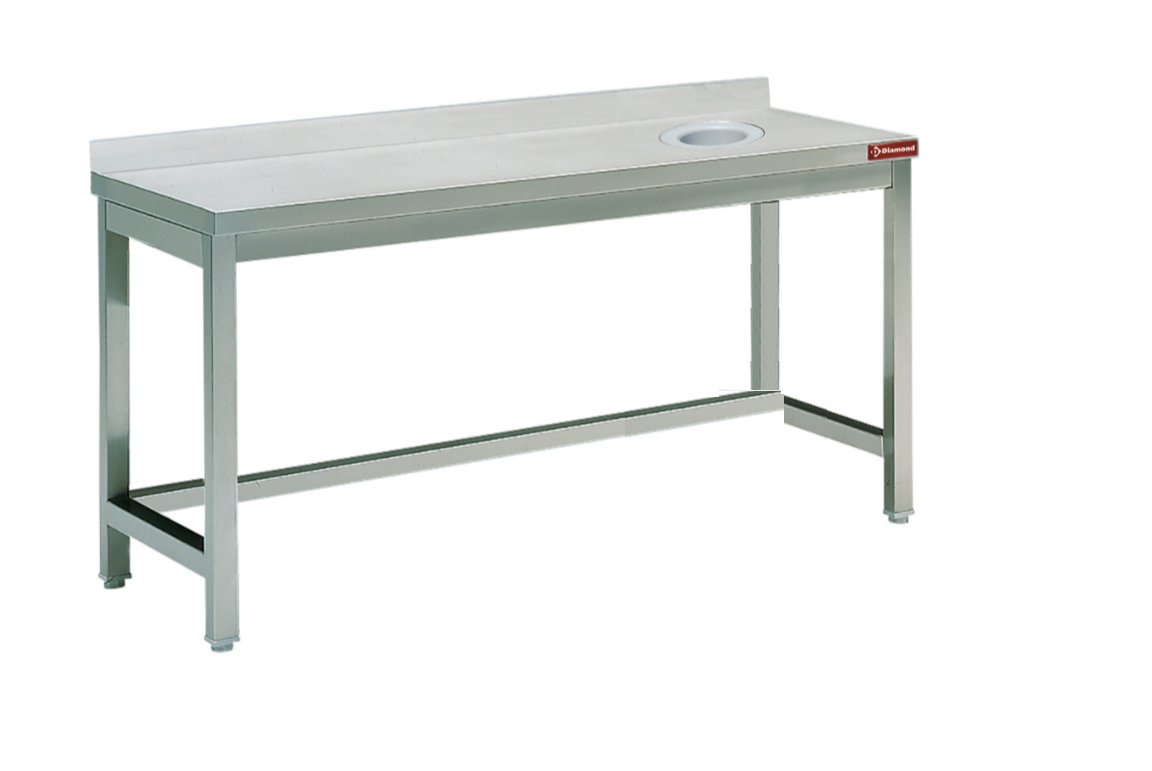 Buy Stainless steel work table | Splashguard + Waste Hole | 4 sizes ...