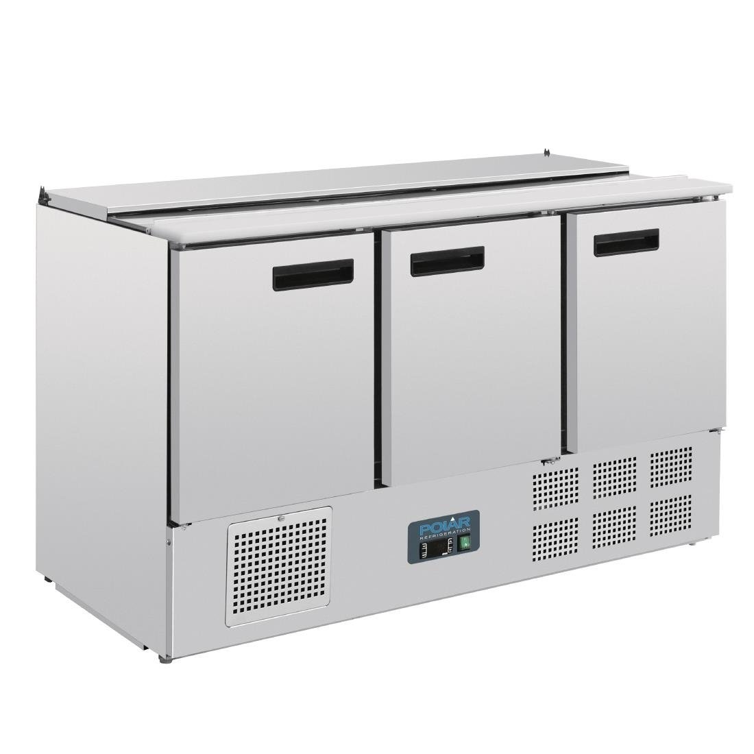 Buy Refrigerated saladette 3 doors | Stainless steel | 368L | 88.5(h ...