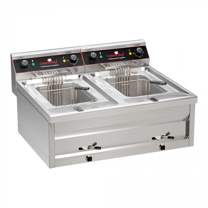 Buy Deep fryer 12L+12L | 32(h)x80x70 cm online - HorecaTraders