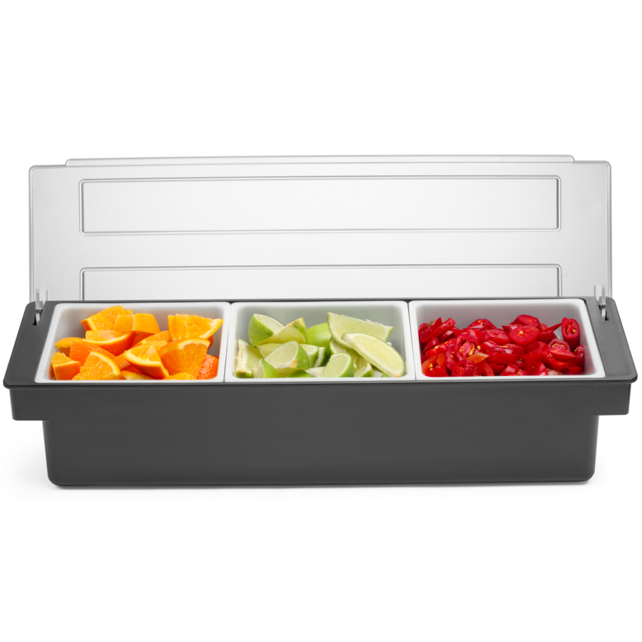 Buy Ingredient holder | 3 containers | 48x15x10 cm online - HorecaTraders