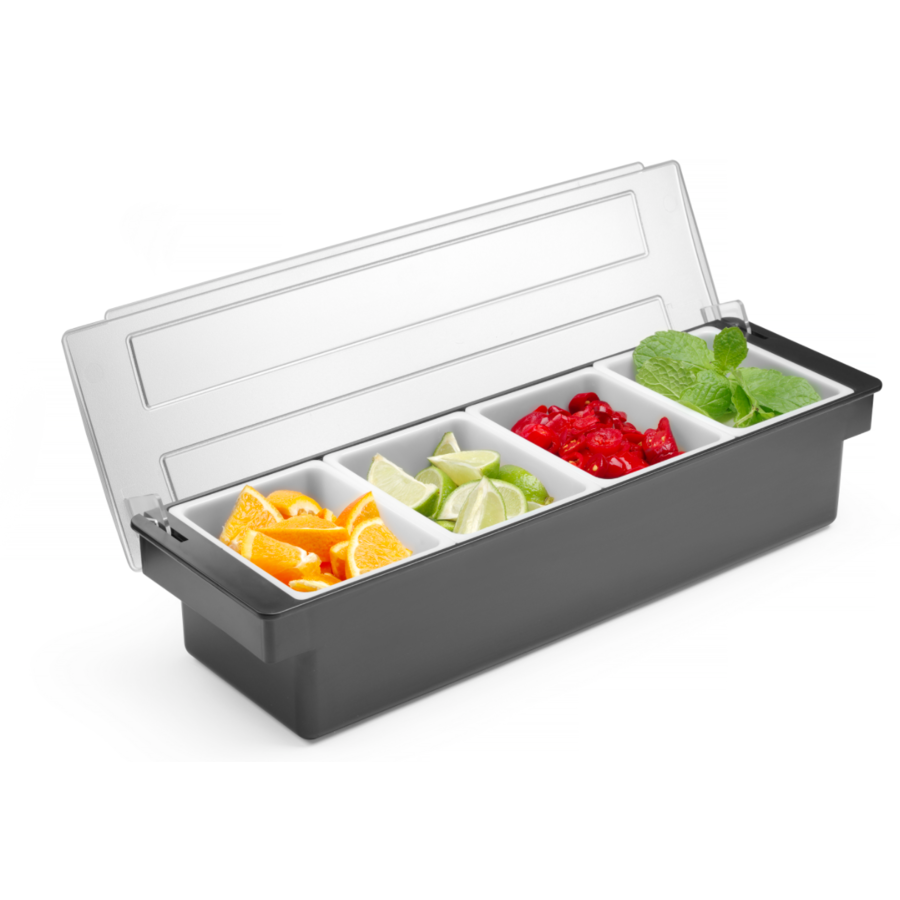 Buy Ingredient holder | 4 containers | 48x15x10 cm online - HorecaTraders