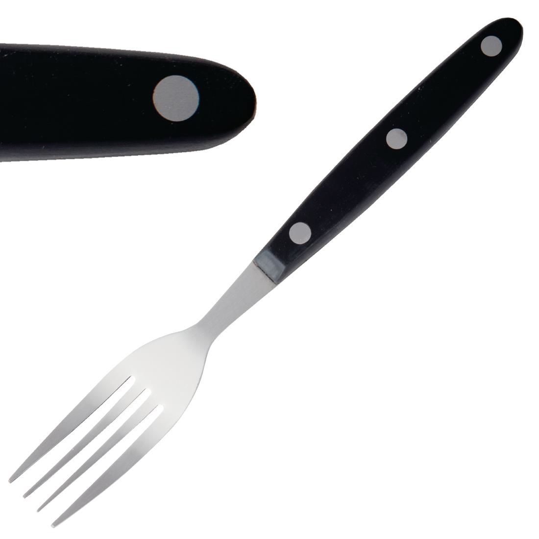Buy Steak fork | 12 pieces | Black online - HorecaTraders