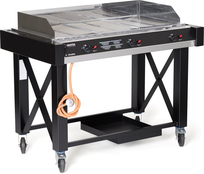 Gas barbecue Atlanta | 1285x770x(H)917 mm | RVS - Horeca Traders