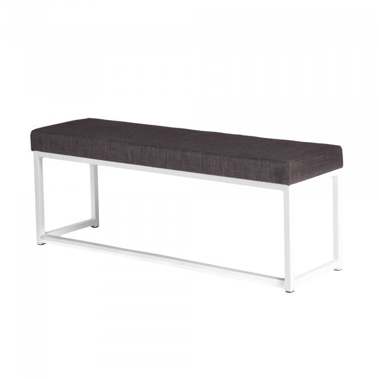 Buy Bench | Steel/Linen | White/Anthracite | 2 pieces online ...