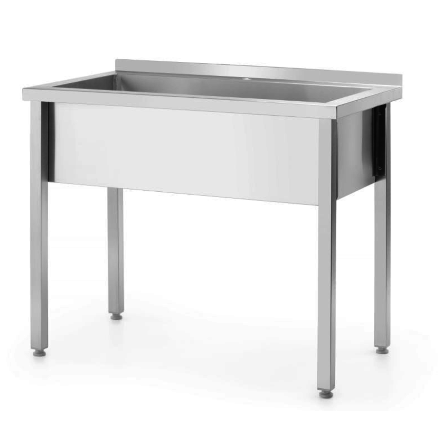 Buy Single sink Budget Line – screwed, depth: 600 mm | stainless steel ...