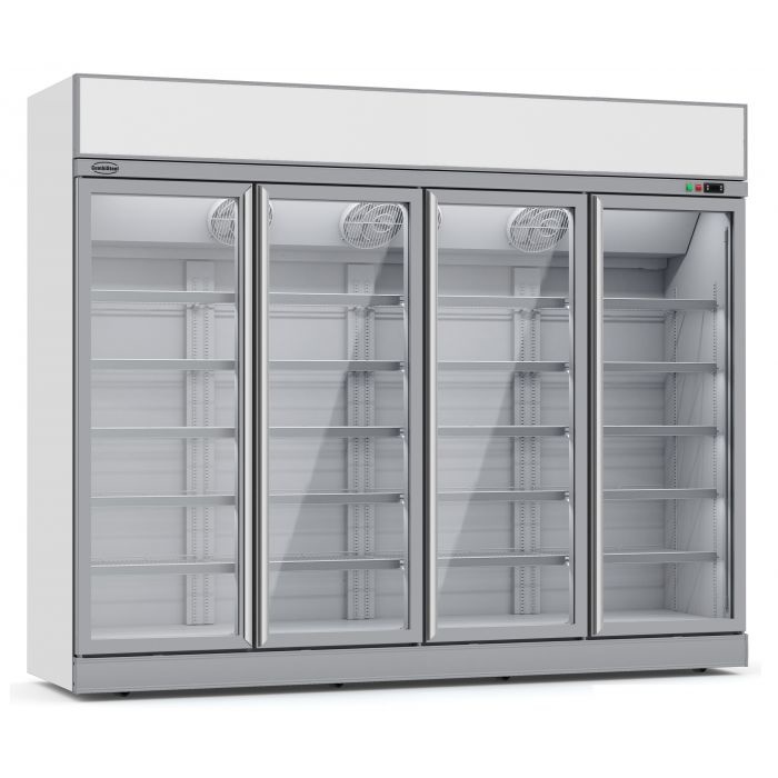 Buy Freezer | 4 Glass Doors | Illuminated | White | 2092 x 710 x 2508 ...