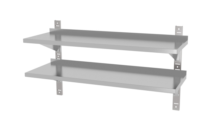 Buy Double wall shelf | stainless steel | Adjustable | 4 Formats online ...