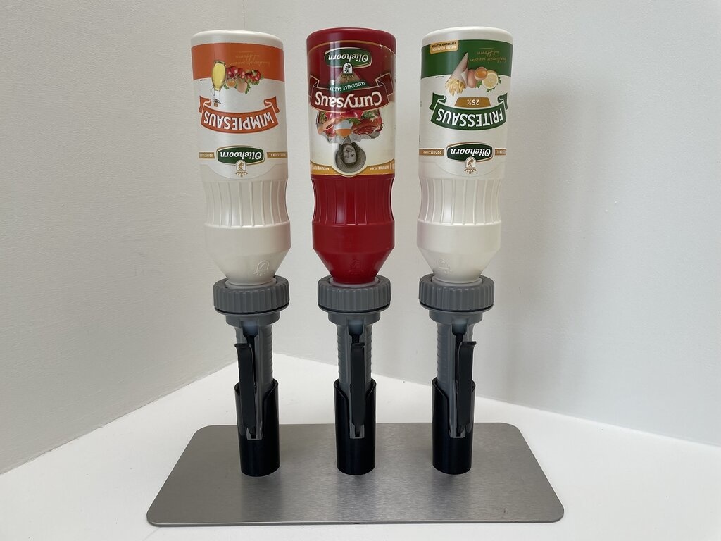 Buy 3 Oliehoorn sauce dispensers | 900ML | online - HorecaTraders