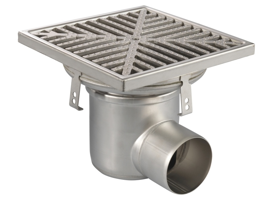 Buy Floor drain | 300 x 300 mm | stainless steel 304 | horizontal ...