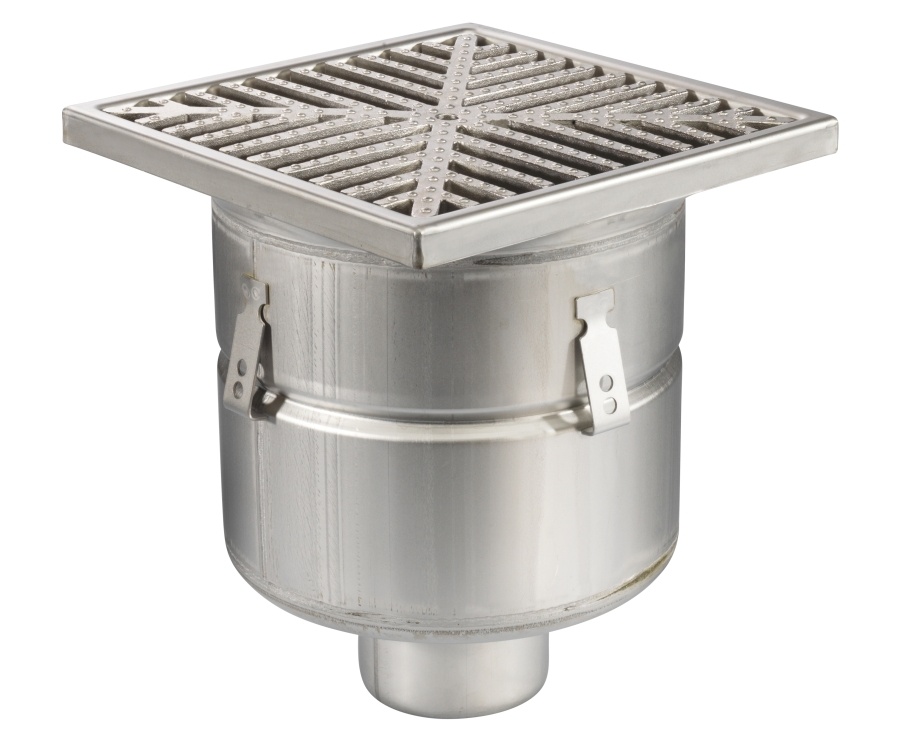 Buy Floor well | 300x300mm | stainless steel 304 | vertical connection ...