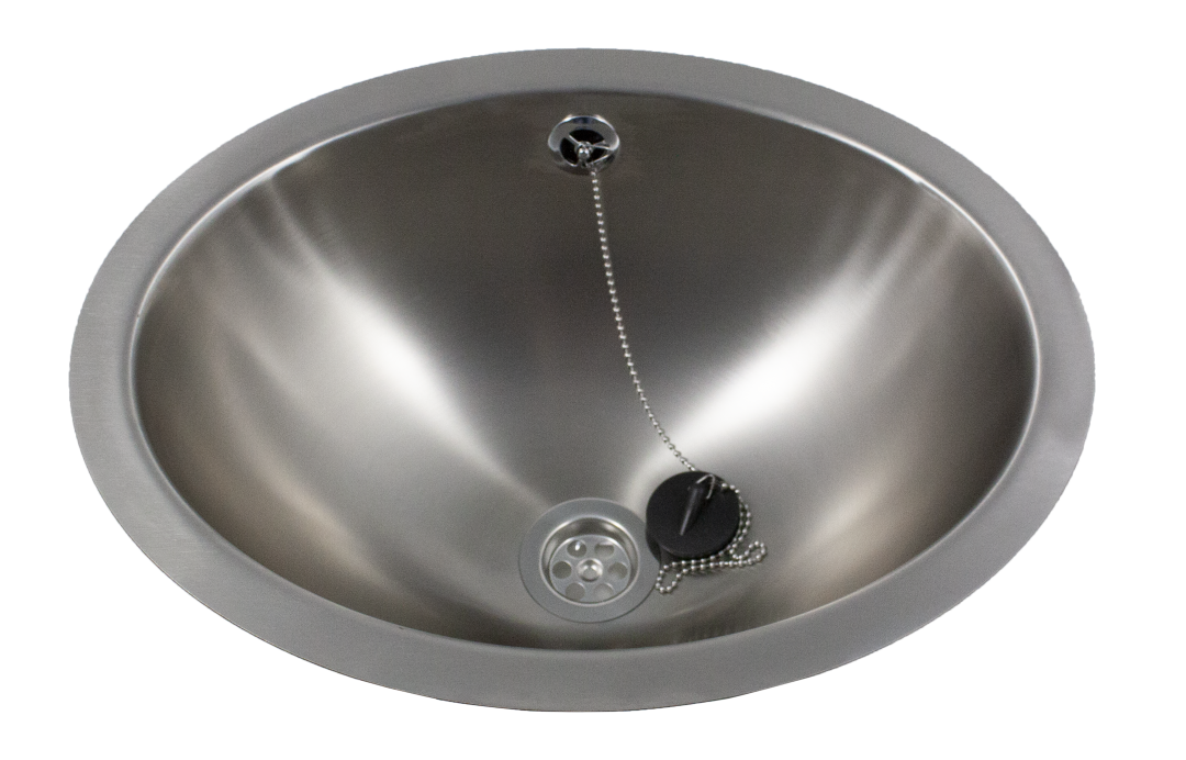 Buy Built-in sink Oval Bowl: W 450 x D 345 x H 152 mm | Satin sheen ...