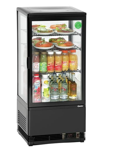Buy Mini refrigerated display case | 98 Liters | Black | 435x385x(h ...