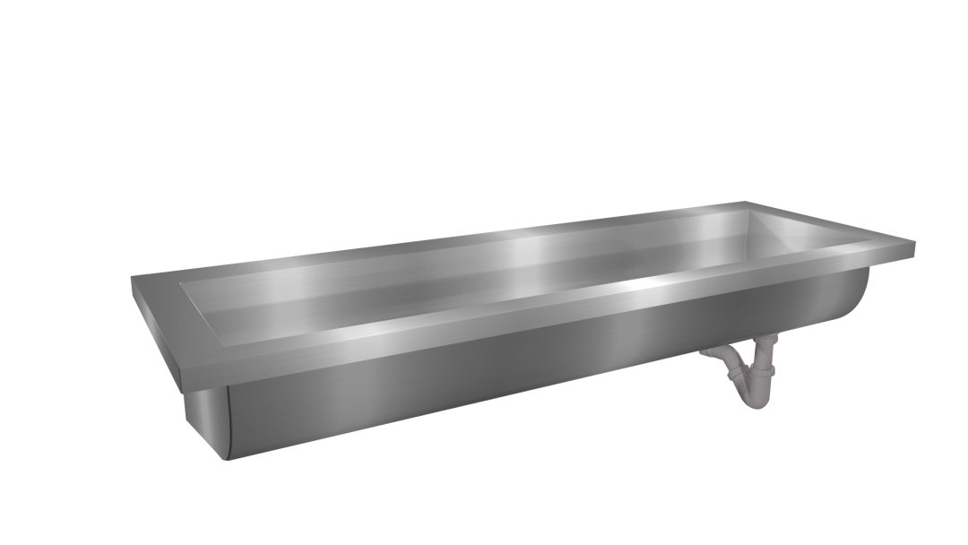 Wastrog Wasbak RVS AISI 304 B 210 x D 40 x H 24 cm - Horeca Traders