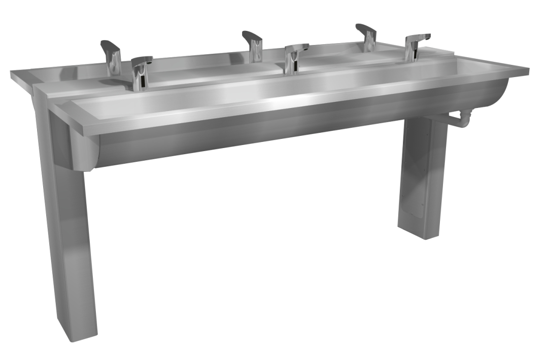 Waseiland | RVS | B 1220 x D 1000 x H 890 mm - Horeca Traders