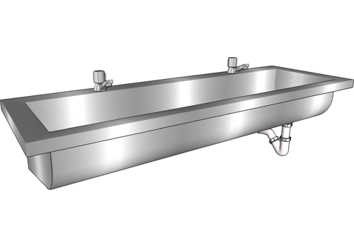 Buy Washing trough | Stainless steel | Incl. taps | 6 formats online ...