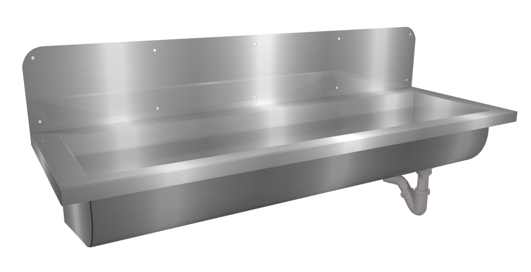 Buy washing trough| Stainless steel | 1200 x 400 x 240 mm | 6 formats ...