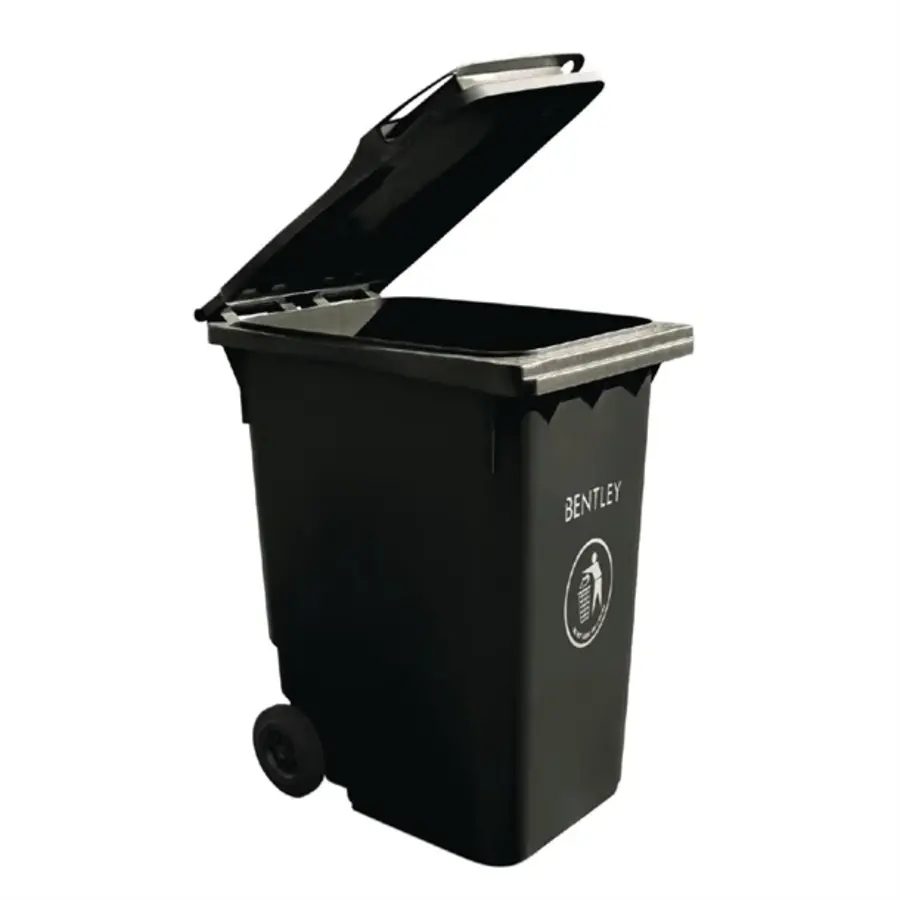 Rolcontainer zwart | 240L - Horeca Traders