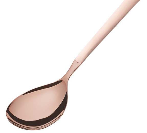 Buy Buffet solid serving spoon copper | stainless steel | ( 6 pieces ...