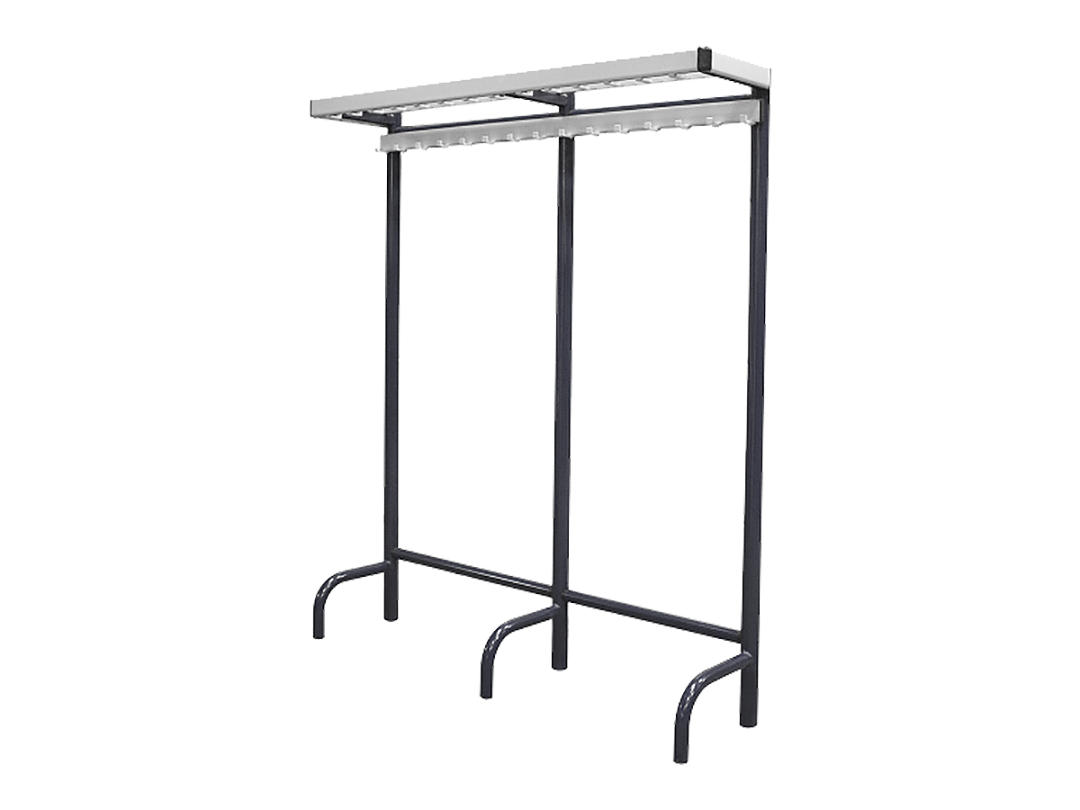 Buy Aluminum / Steel Freestanding Wardrobe Rack Anthracite 30 hooks 170 ...