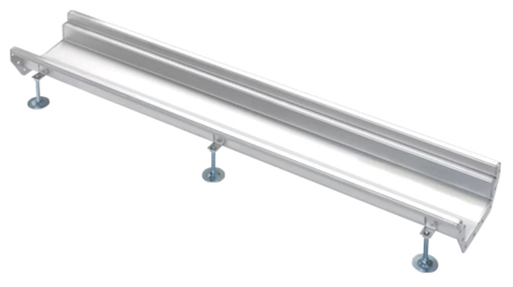 Edelstahl | Rinnenprofil | 1000 x 200 mm | ohne Ablauf - HorecaTraders