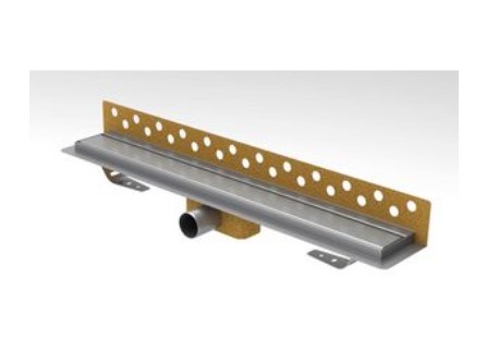 R-Line douchegoot rvs met wandflens 700x62mm ZU. 40mm blind rvs rooster ...