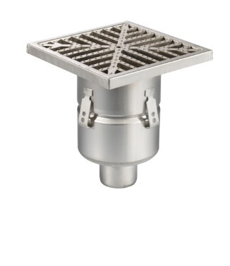Buy Industrial floor drain stainless steel 304 250 x 250 mm 221 mm ...
