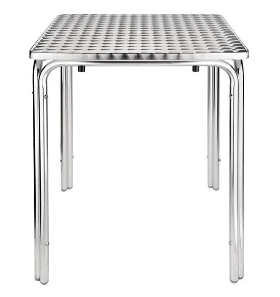 Buy Square stainless steel patio table 60cm online - HorecaTraders