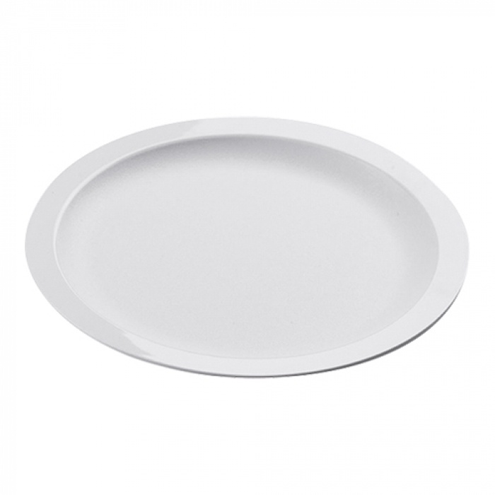 Buy White Round Plate Ø 23 cm – Polycarbonate, Stackable, Microwave ...
