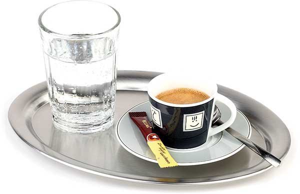 Buy Stainless Steel Coffee Serving Tray | rolled edge online ...