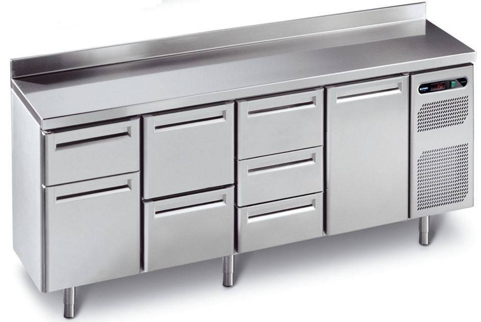 Buy Forced cooling workbench stainless steel with 4 doors | 230x70x90cm ...