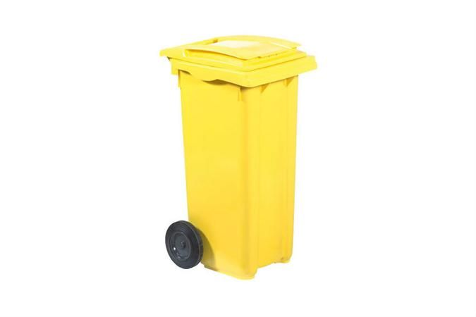 Afvalcontainer met Wielen 120 Liter | 5 Kleuren - Horeca Traders