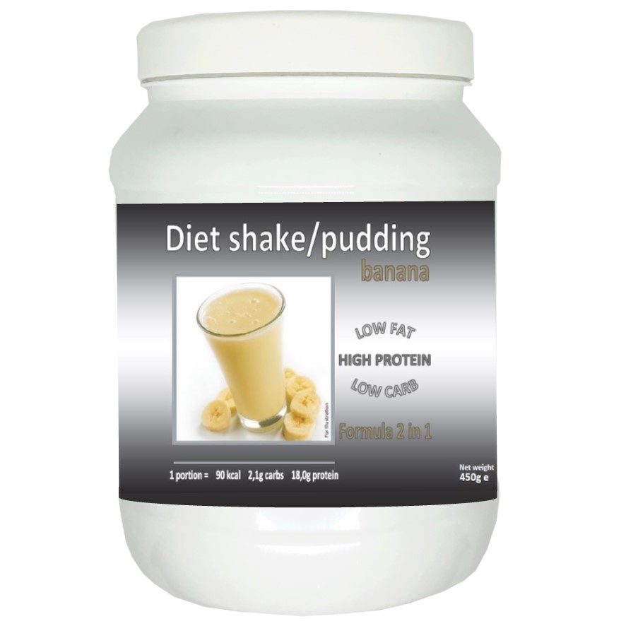 Pot shake/pudding banaan smaak webshop | Dieet pudding/shake