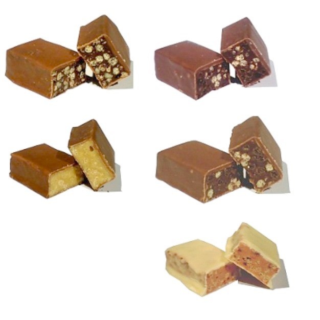 Repen low carb met chocolade proefpakket (5 repen in 5 smaken)